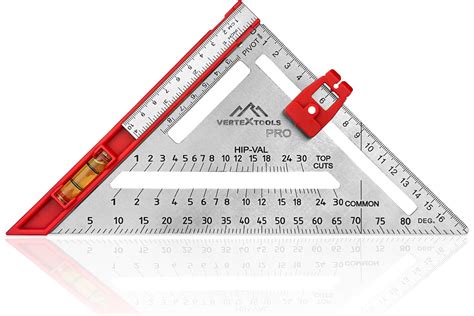 Угольник многофункциональный vertextools profi 6 в 1, inox+abs+магнит ...