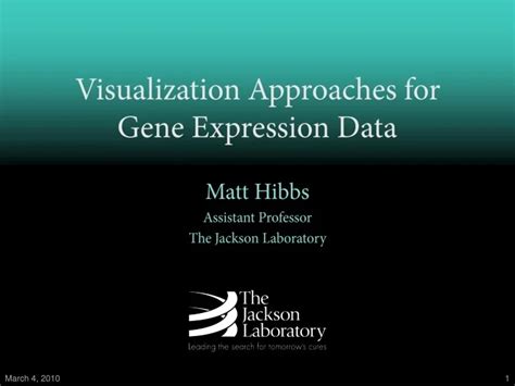 Ppt Visualization Approaches For Gene Expression Data Powerpoint