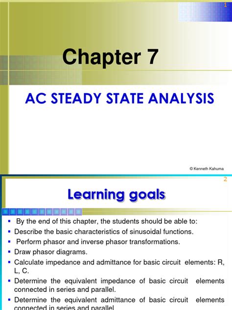 Chapter 7 Ac Steady State Analysis Cruicial Topic Download Free Pdf