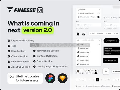 Figma UI网页布局页面图标APP应用程序设计套装Finesse UI Figma UI Kit and Design System V 安鱼设计资源丨优质平面