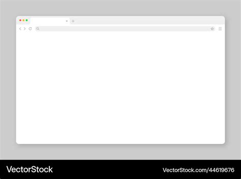 Blank Web Browser Window With Tab Toolbar Vector Image