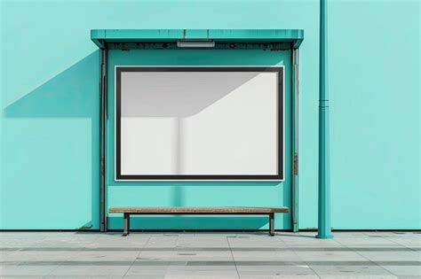 Bus Stop Announcement Mockup Isolated On Soft Color Background