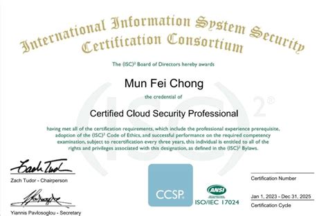 Patrick Chong On Linkedin So Happy To Be Ccsp Certified Whats Next