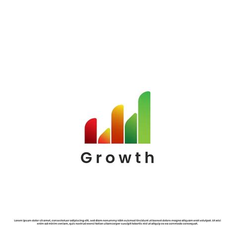 Premium Vector Up Graph Bar Logo Design Illustration Simple Gradation Modern Bar Growing