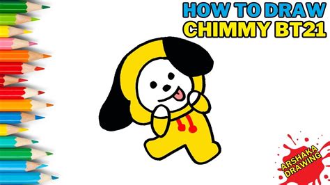 How To Draw Cute Chimmy Form Bt21 Easy Cartoon Drawing Tutorial For