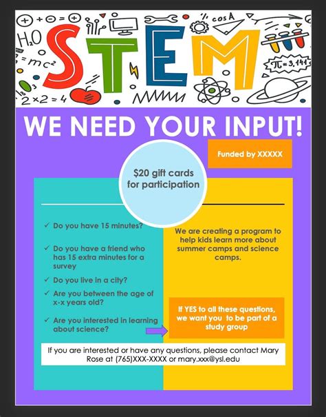 Stem Science Flyer Sign Editable Customizable Etsy