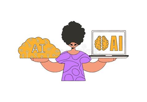 Man Grasping A Robotic Brain Vector Image Stock Vector Illustration Of Vector Grasp 272089259