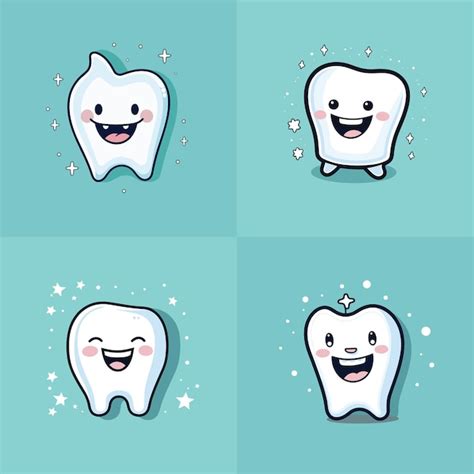 Premium Vector Healthy Clinic Cute Tooth Vector