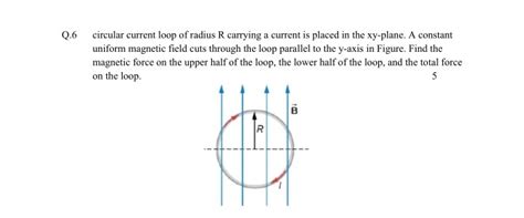 solved q 6 circular current loop of radius r carrying a