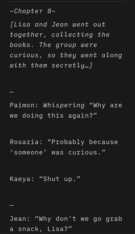 Chapter Jean X Lisa By Yours Truly Genshin Impact Hoyolab