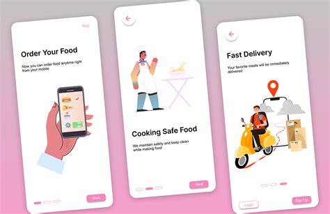 Onboarding Screen For Food Deliver App On Behance