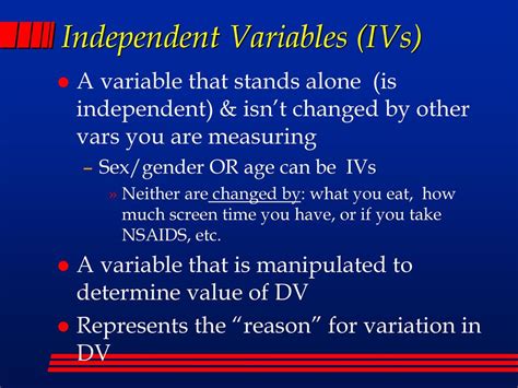 Review For Ivs And Dvs You May Also Want To Review Ivs And Dvs In Your Text