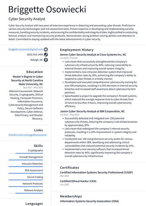 Ibm Cyber Security Analyst Resume Examples Resumecat