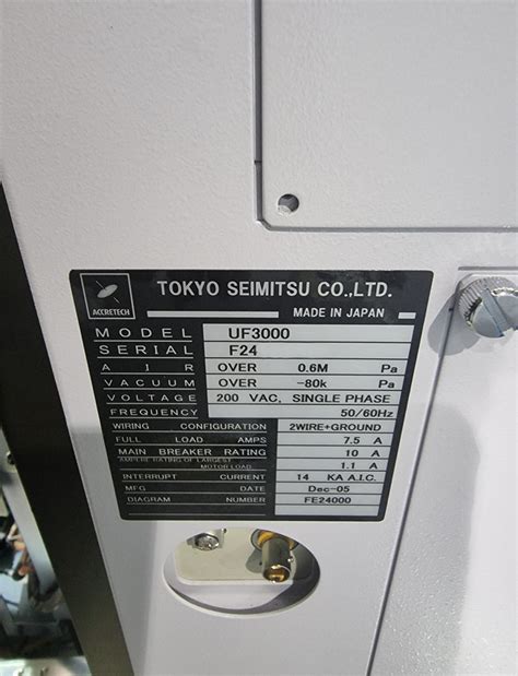 Accretech Tsk Uf3000 Fully Automated Prober For Sale