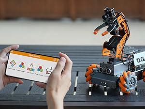 Amazon Com MatserPi Robotic Arm Car For Raspberry Pi Open Source Programming AI Vision DOF