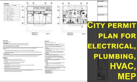 Design City Permit Plan For Electrical Drawings Plumbing Hvac Mep In