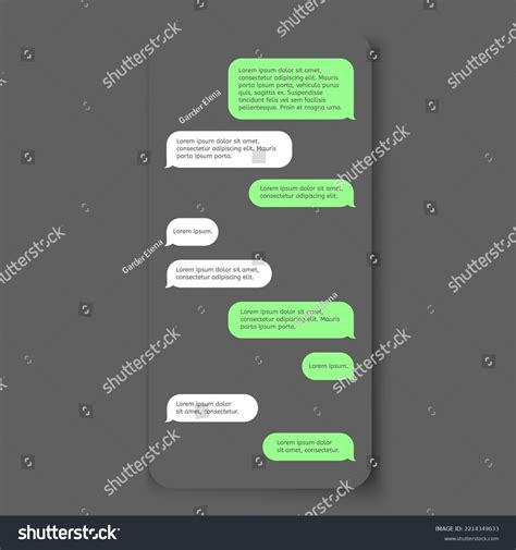 Chat Text Box Empty Messages Template Stock Vector Royalty Free 2214349633 Shutterstock