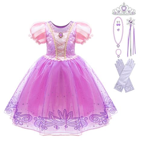 Hawee Luxury Girls Princess Sofia Dress Up Costumes Sofia Purple Cosplay Dress With Accessories