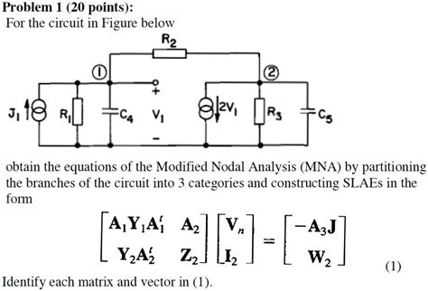 solved problem 1 20 points for the circuit in figure below r2