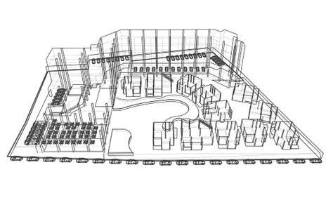건물 프로젝트의 3d 그림 설계도에 대한 스톡 벡터 아트 및 기타 이미지 설계도 카페 건설 산업 Istock