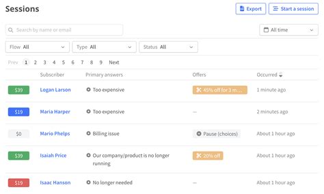 Viewing Sessions Prosperstack Docs