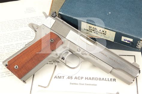 Arcadia Machine And Tool Amt Hardballer Brushed Stainless Steel And Matte Gray 5” Single Action