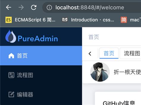 精简版 左边导航栏为啥没内容 Issue pure admin vue pure admin GitHub