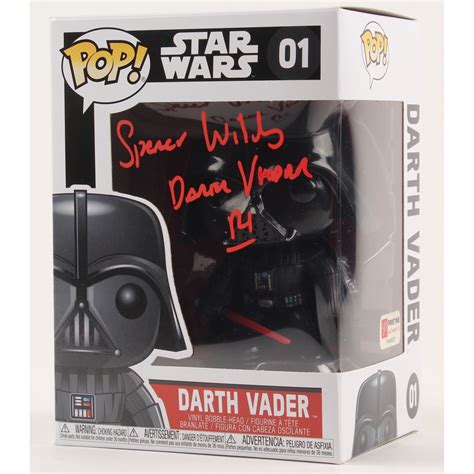 Spencer Wilding Signed Star Wars Darth Vader 01 Funko Pop Vinyl Figure Inscribed Darth