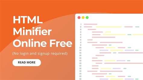 HTML Minifier Online Free No Login And Signup Required