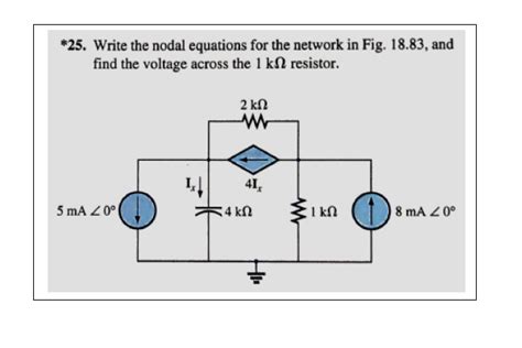 Solved Write The Nodal Equations For The Network In Fig Chegg