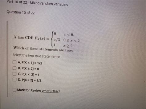solved part 10 of 22 mixed random variables question 10 of
