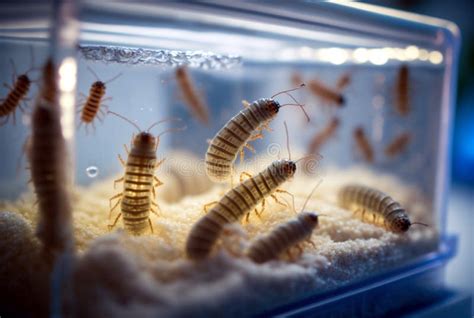 Fictional Insects Bugs In Plastic Bowl Generative Ai Stock