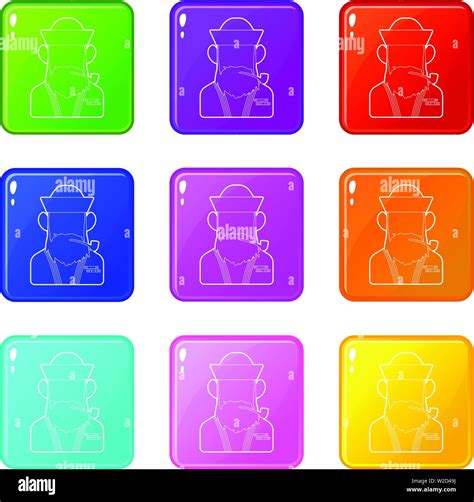 Sailor Icons Set 9 Color Collection Stock Vector Image And Art Alamy