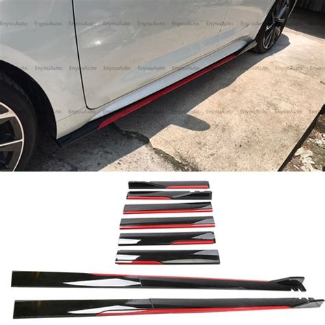 For Lexus Rx350 Rx350h Rx450 86 6 Side Skirt Extension Rocker Panel Splitter Bk Ebay