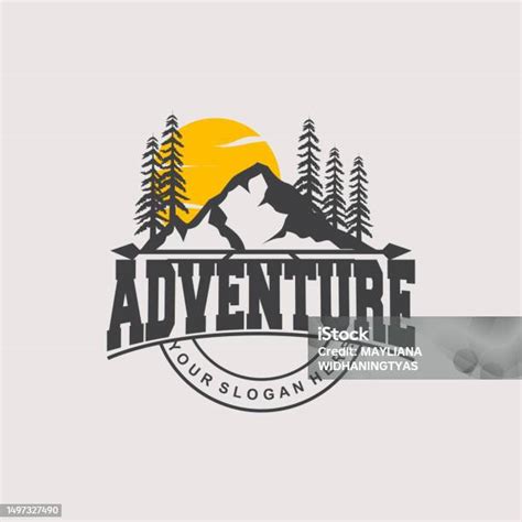 산 로고 자연 풍경 벡터 프리미엄 우아한 심플한 디자인 일러스트레이션 기호 템플릿 아이콘 0명에 대한 스톡 벡터 아트 및 기타 이미지 Istock