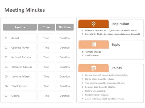Animated Meeting Minutes Powerpoint Template