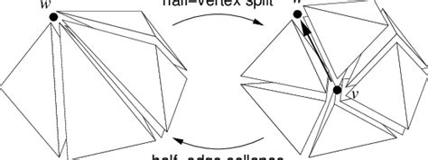 An Example Of A Half Edge Collapse And Of A Half Vertex Split