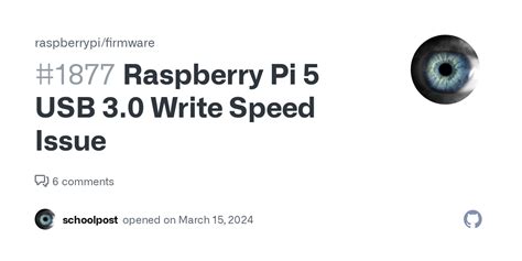 raspberry pi 5 usb 3 0 write speed issue · issue 1877 · raspberrypi