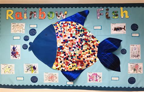 Tablero De Exhibición Del Pez Arcoíris Para Hacer Amigos