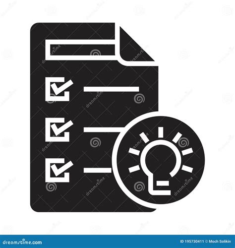 Hypothesis Or Basic Assumption With Light Bulb Flat Vector Icon For Apps Or Websites Stock