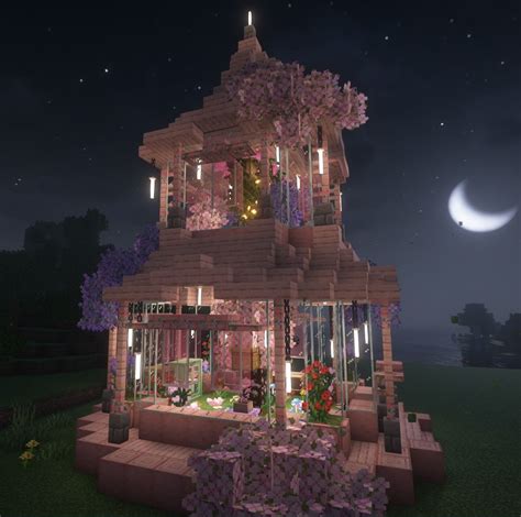 Minecraft Cute Cherry Bee House Casas Geniales Minecraft