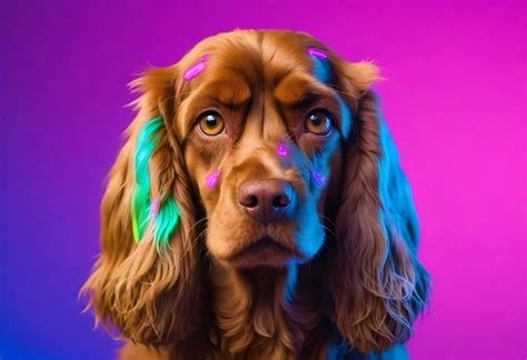 Premium Photo Cocker Spaniel Dog With Big Expressive Eyes And Floppy