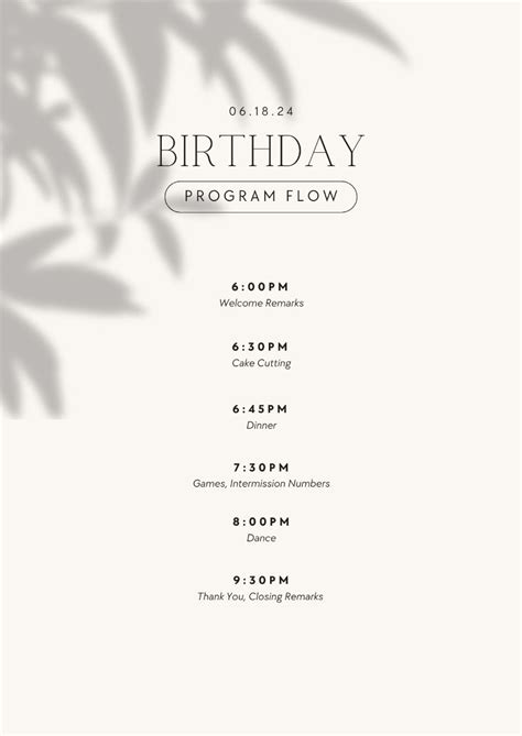 Best 13 Free Birthday Program Templates Editable And Printable Artofit