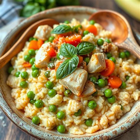 Indulge In Creamy Chicken And Vegetable Risotto