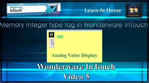 memory integer type tag in wonderware intouch analog value display