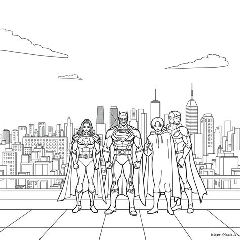 Superheroes Colouring Pages Printable