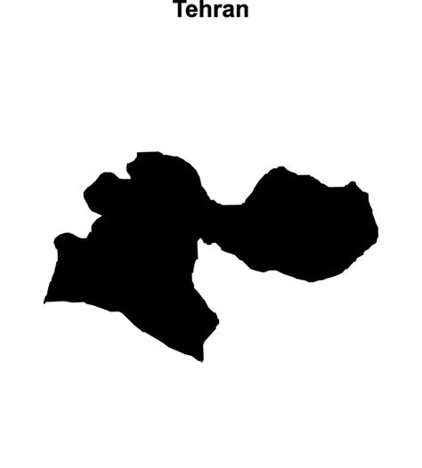 Tehran Outline Map 47020373 Vector Art At Vecteezy