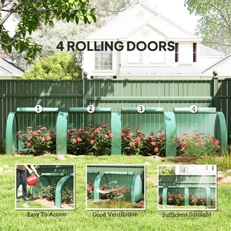 Dropship 13 X 33 X 26 Mini Tunnel Greenhouse With Pe Cover Garden