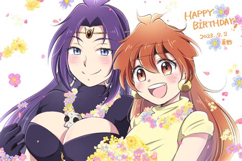 Lina Inverse Naga The Serpent Slayers Girls Blue Eyes Breasts Cleavage Large Breasts