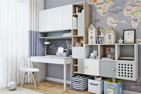 3d визуализация детской комнаты для мальчика On Behance Мебель для детской спальни Мебель для